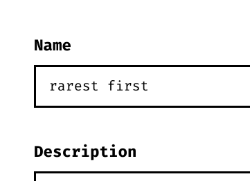 rarest first profile — fxhash